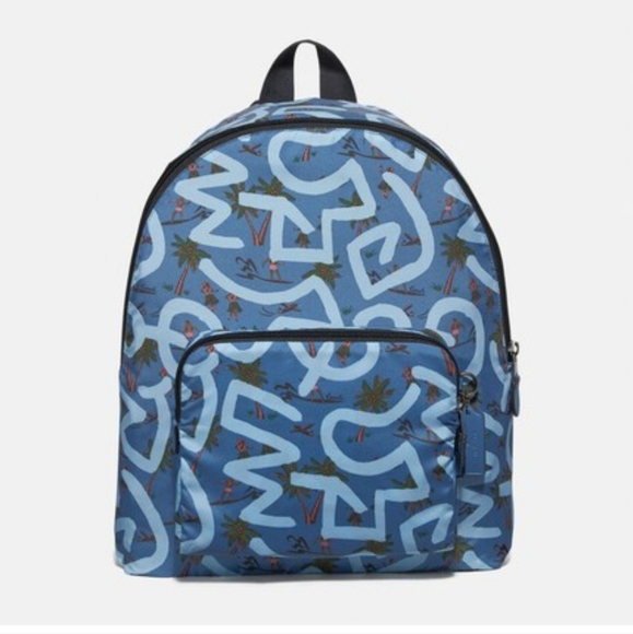 Coach | Bags | Keith Haring Packable Nylon Backpack With Hula Dance ...